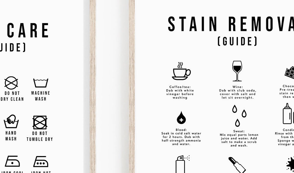 Laundry Guide 2 Print Set Laundry Guide Sign Printable - Etsy