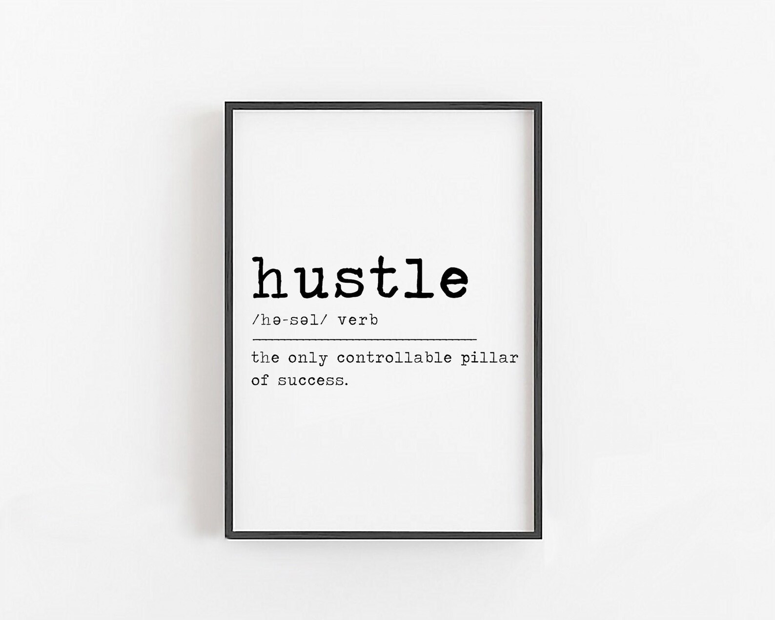 Hustle Definition • Motivational Wall Decor for Office • Inspirational ...