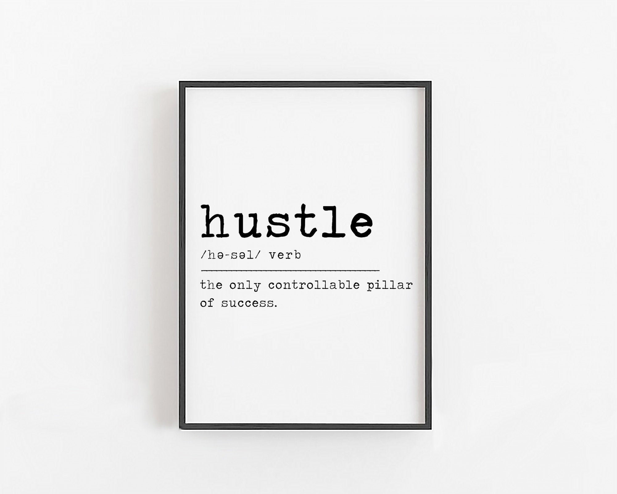 Hustle Definition Motivational Wall Decor for Office | Etsy