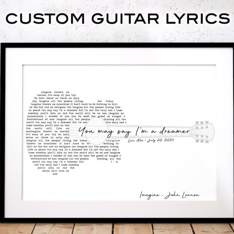 Custom Song Lyrics - Etsy