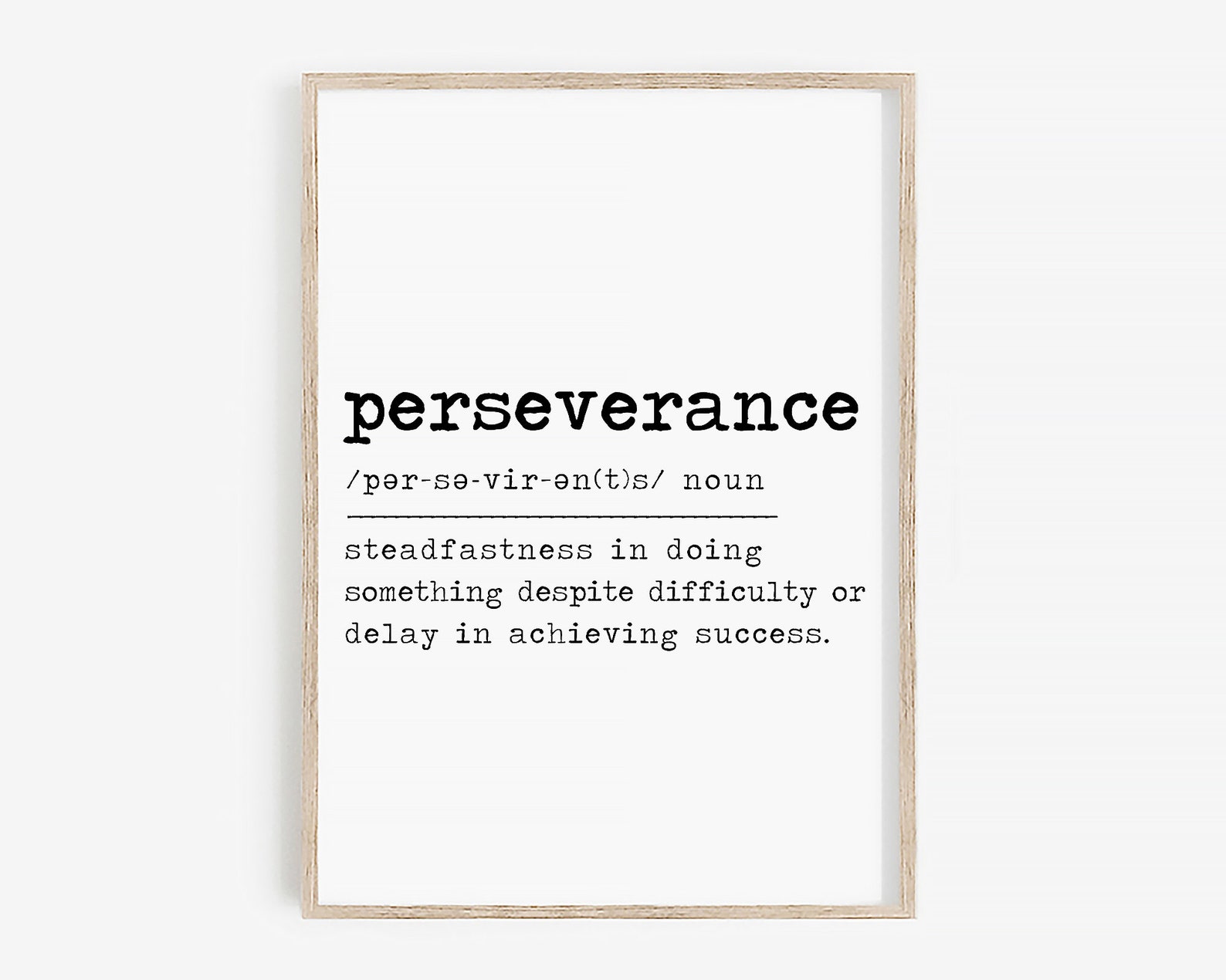 Perseverance Definition Motivational Wall Decor for Office | Etsy