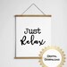 Just Relax Bathroom Sign Minimal Bathroom Printable Decor - Etsy