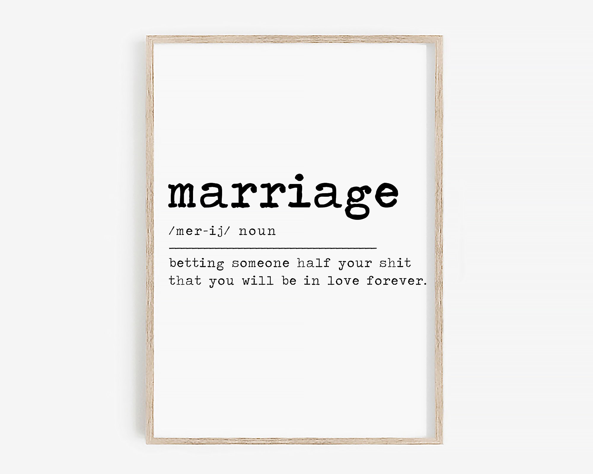 Marriage Definition Sign Marriage Gifts Marriage Signs - Etsy