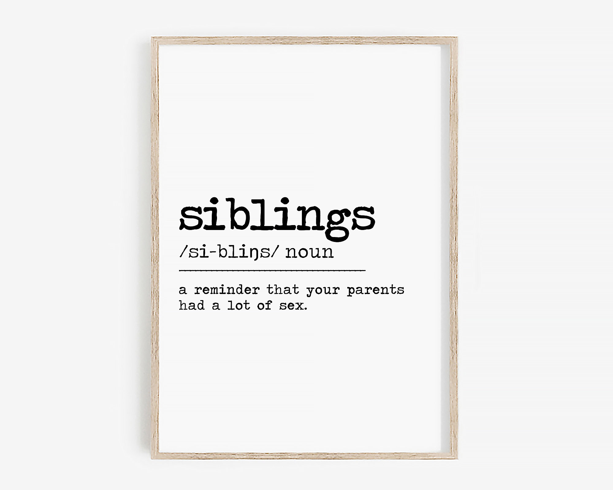 Sibling Definition Print Funny Definition Gift for Brother - Etsy
