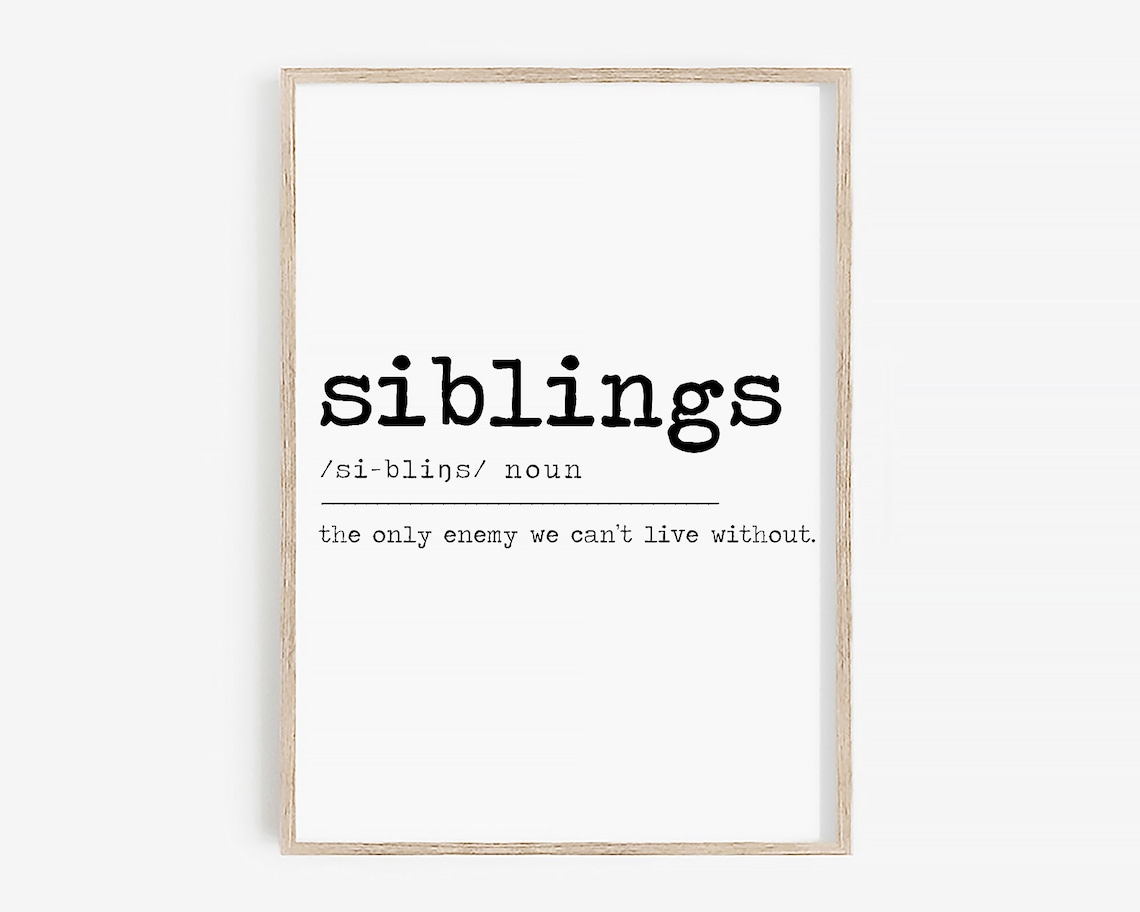 Sibling Definition Print Funny Definition Gift for Brother - Etsy