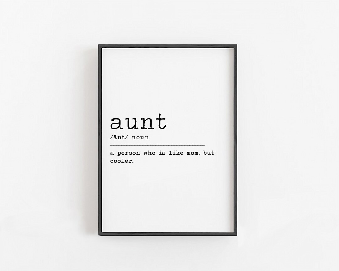 Aunt Definition Print · Aunt Gift From Niece · Aunt Gift From Nephew ...