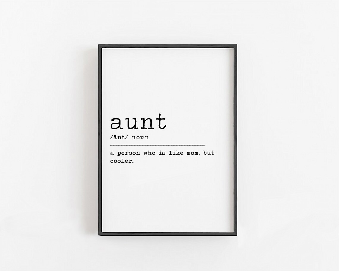 Aunt Definition Print · Aunt Gift From Niece · Aunt Gift From Nephew ...