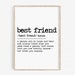 Best Friend Definition Print Gift for Friend Gift From - Etsy