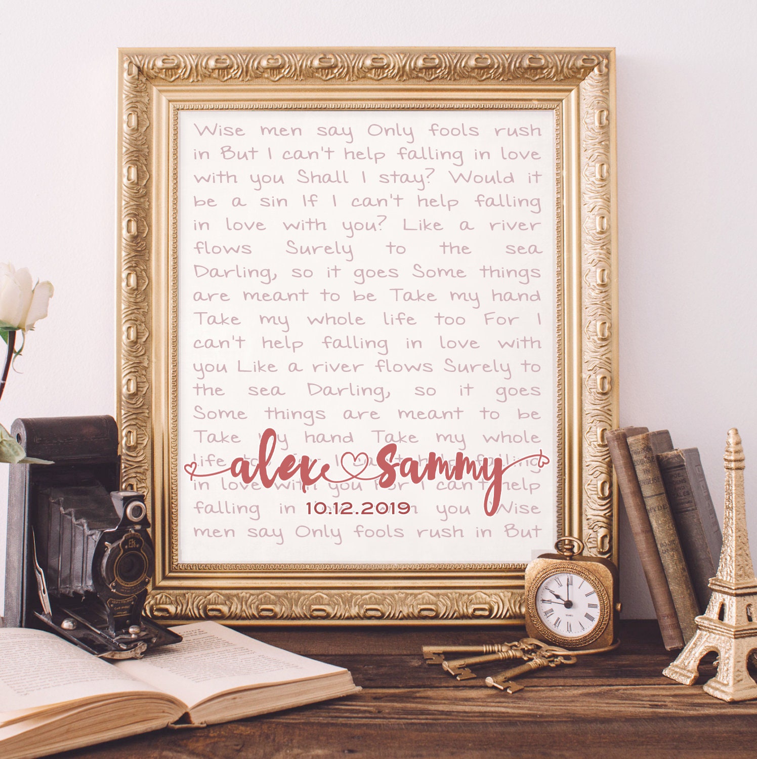CUSTOM Song Lyrics Wall Art Personalized Lyrics Gift for Him - Etsy