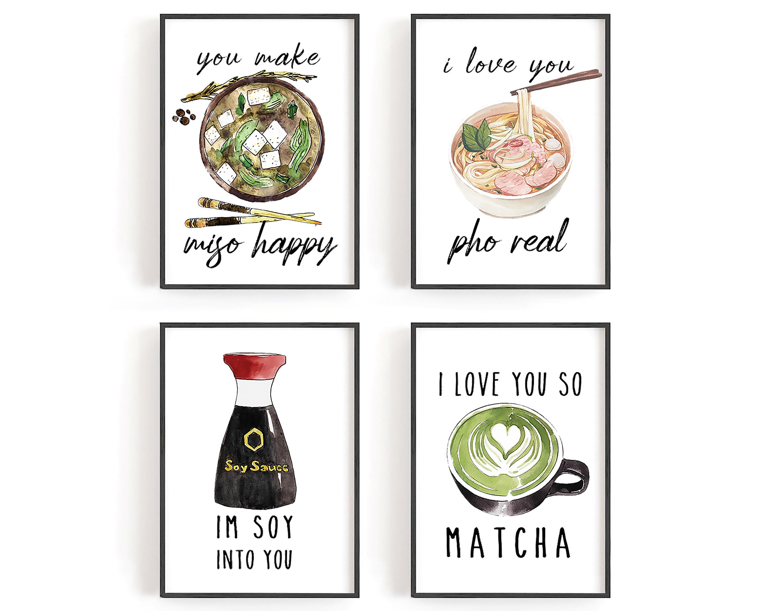 60 Kitchen Prints Set Food Pun Signs Set of 60 Funny | Etsy Canada