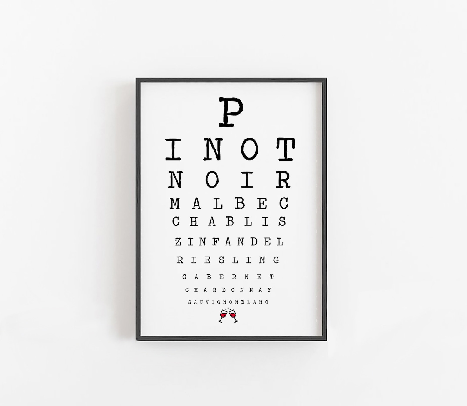 Wine Eye Chart Sign Wine Types Sign Printable Wall Art - Etsy