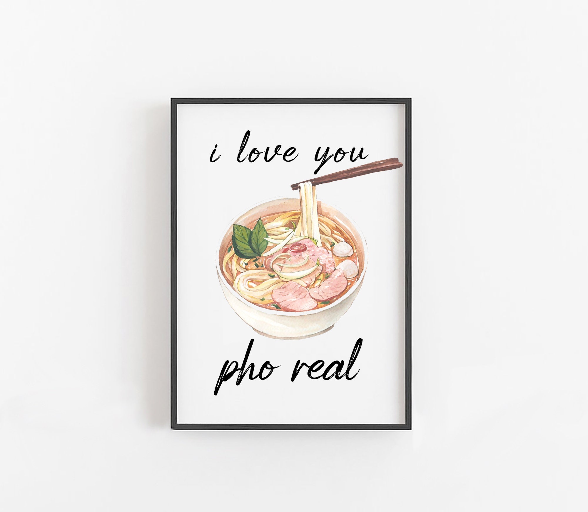 Asian Food Print Set of 4 Cute Kitchen Decor Funny Prints | Etsy