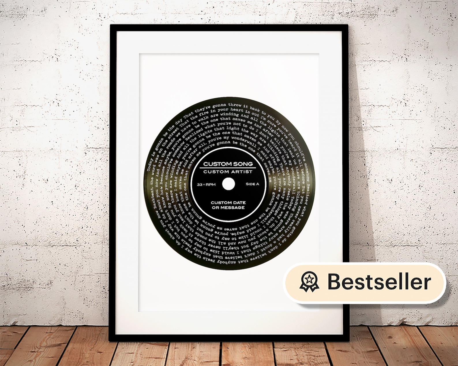 Custom Vinyl Print Vinyl Record Art Personalized Song - Etsy