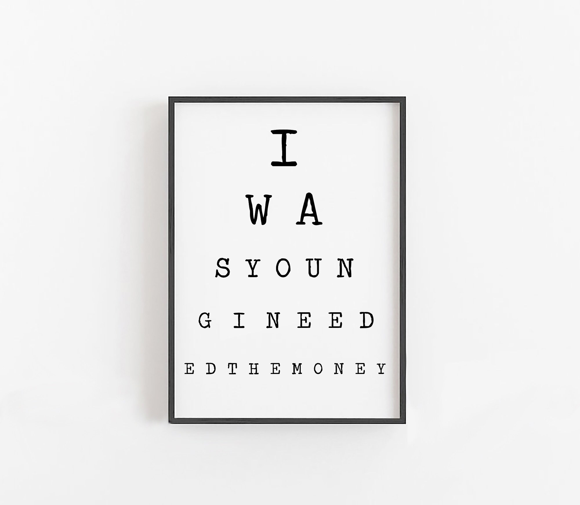 Visual Acuity Chart Funny
