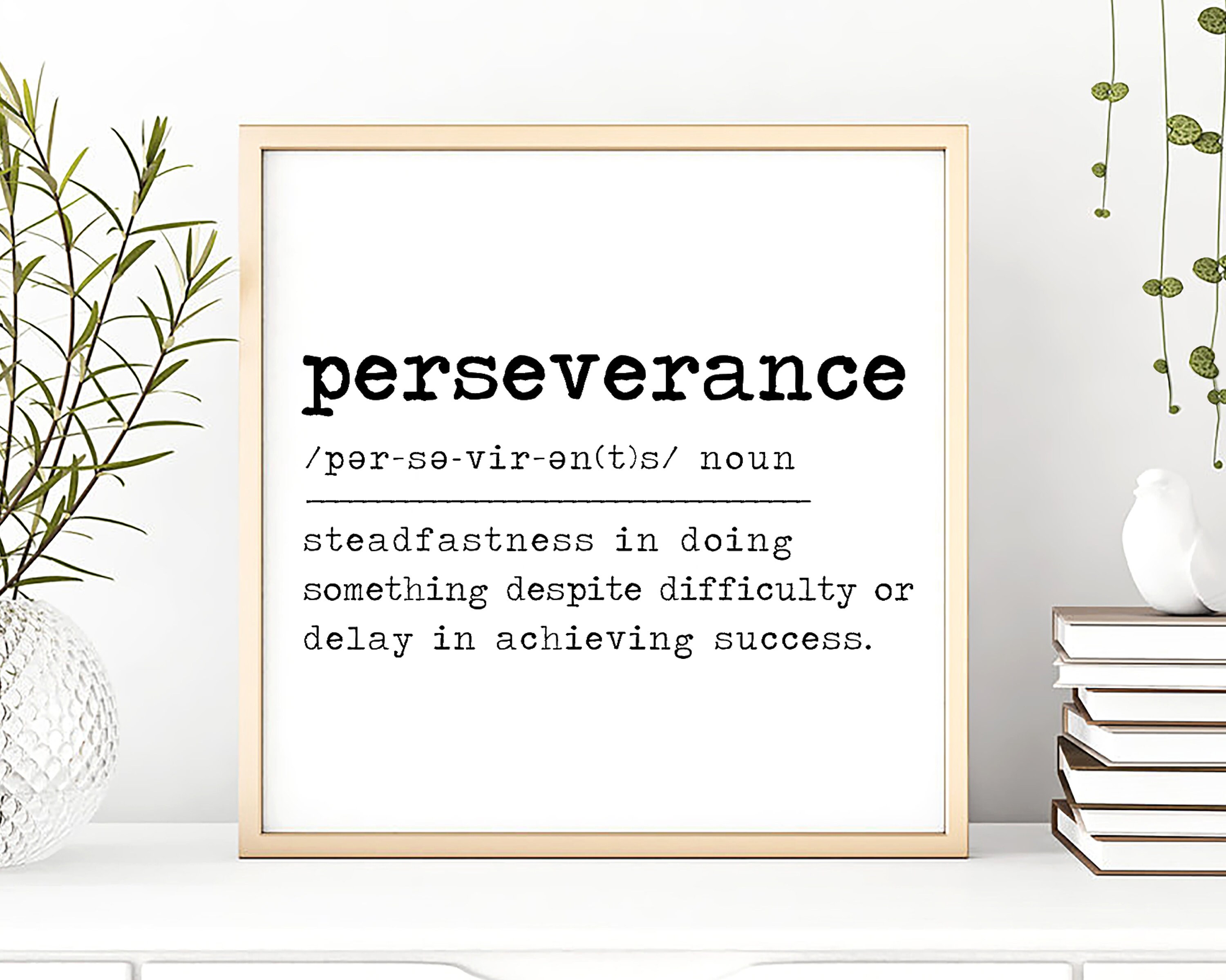 Perseverance Definition Motivational Wall Decor for Office | Etsy Canada