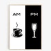 AM PM Coffee Wine Print · Funny Kitchen Sign · Coffee Lover Gift ...