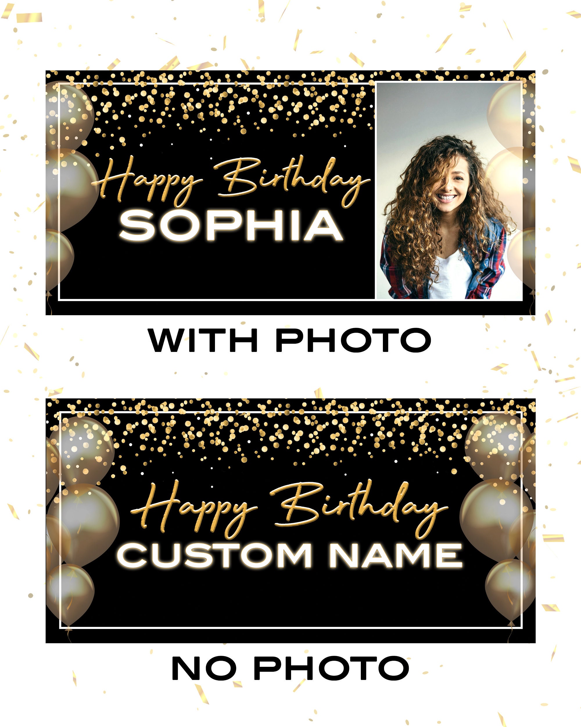 Custom Happy Birthday Banner Personalized Birthday Banner - Etsy