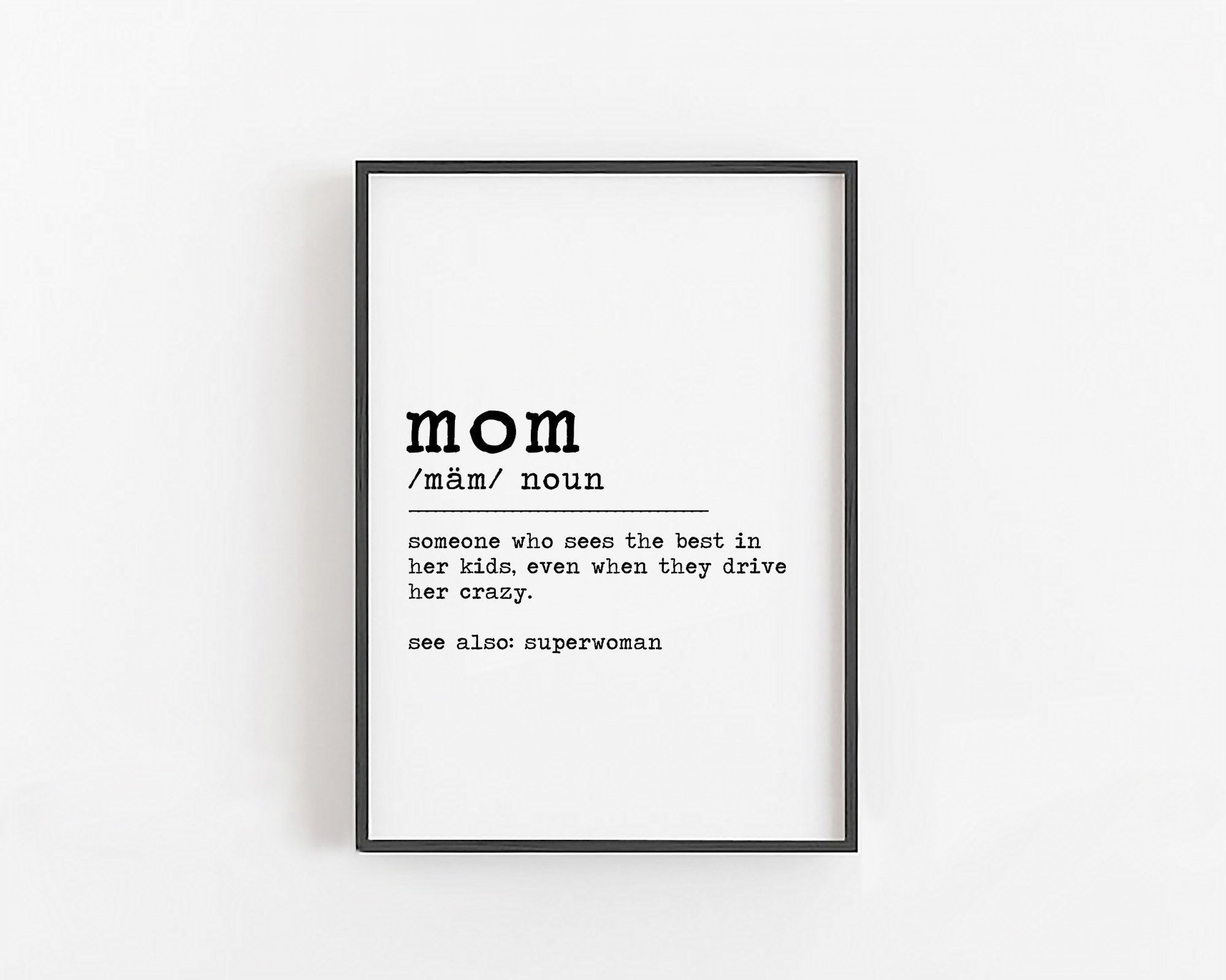 Mom Definition Print Mother Definition Mom T From Etsy Australia
