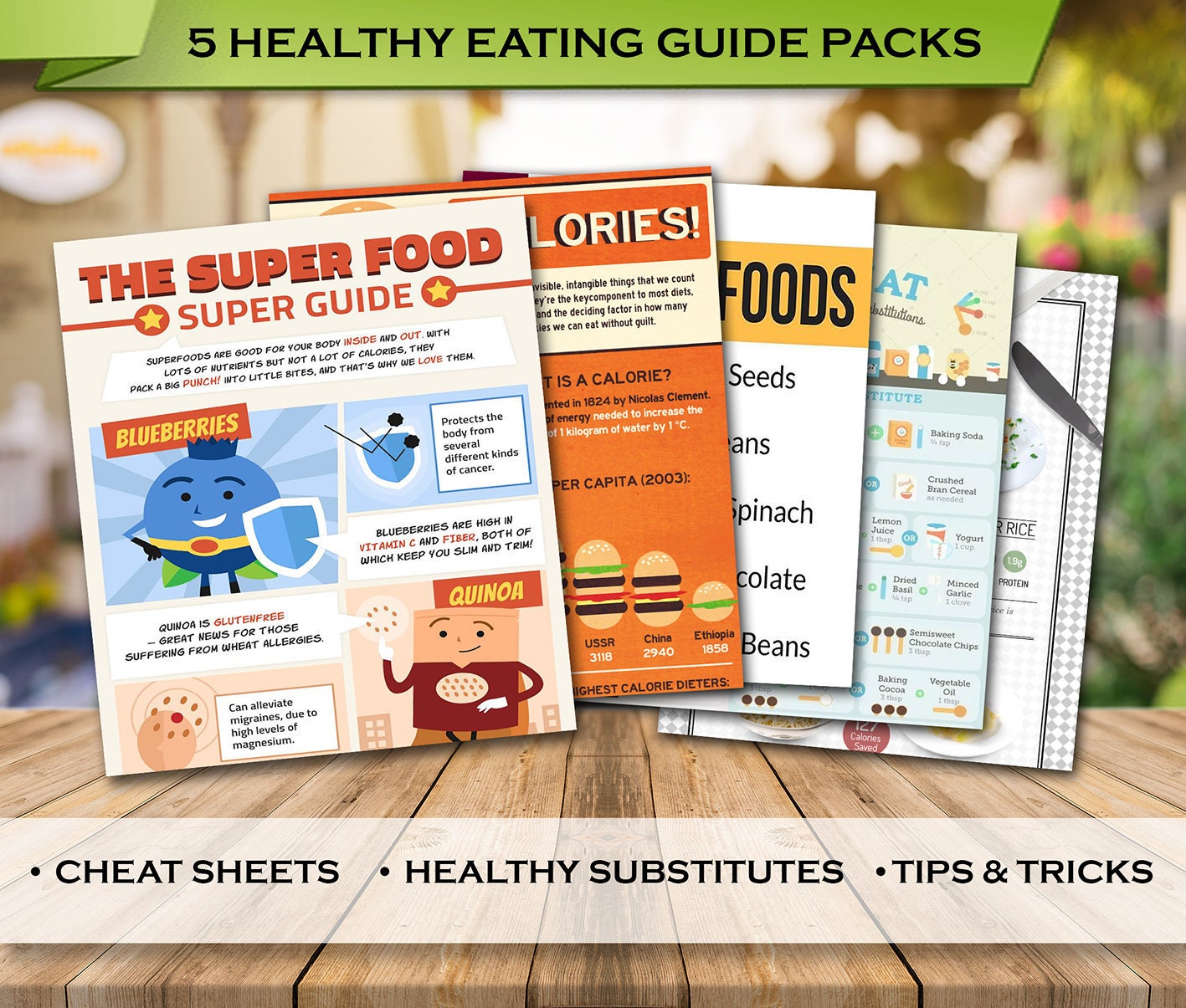 Healthy Eating Guide Cooking Cheat Sheets Health Guides | Etsy