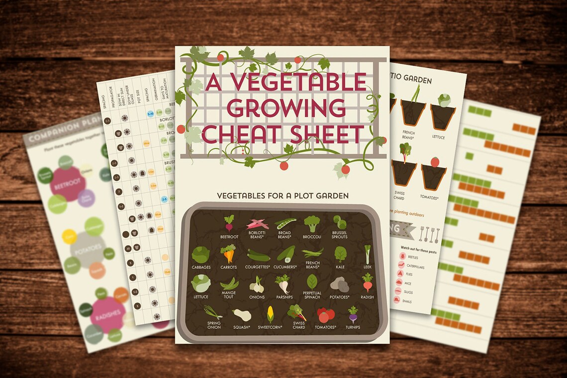 Gardening Cheat Sheets, Garden Guides, Vegetables Printable, Vegetable ...