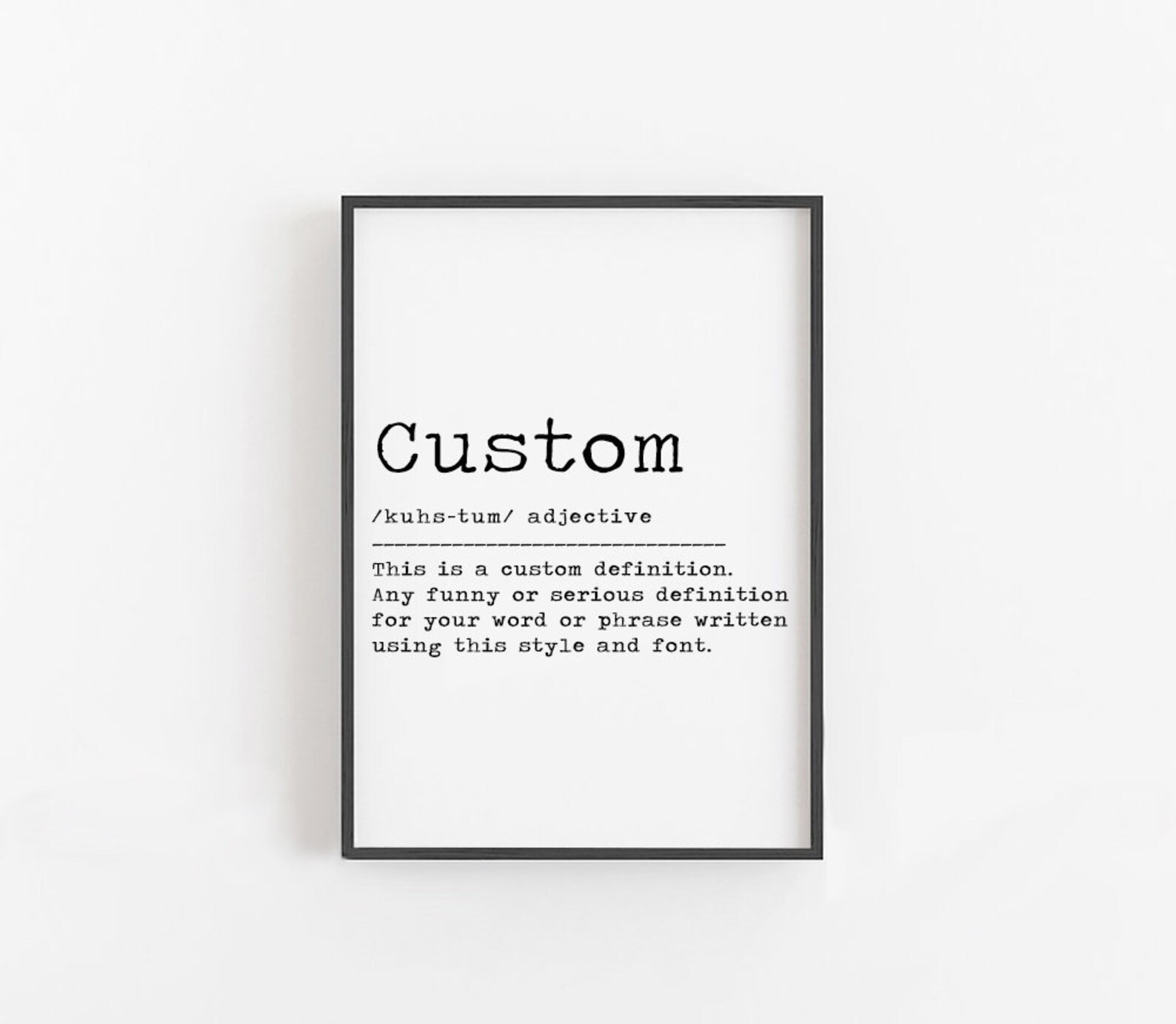 Custom Definition Personalized Definition Print Made to Order | Etsy