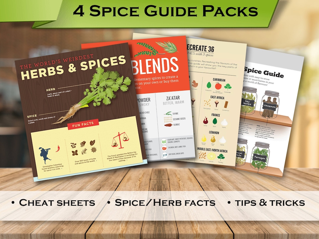 Herbs and Spices Guides, Spice Cheat Sheets, Organic Spices, Spice ...