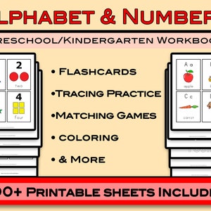 Alphabet and Numbers (200+ Worksheets) · Preschool Worksheets ...
