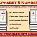 Alphabet and Numbers 200 Worksheets Preschool Worksheets Preschool ...