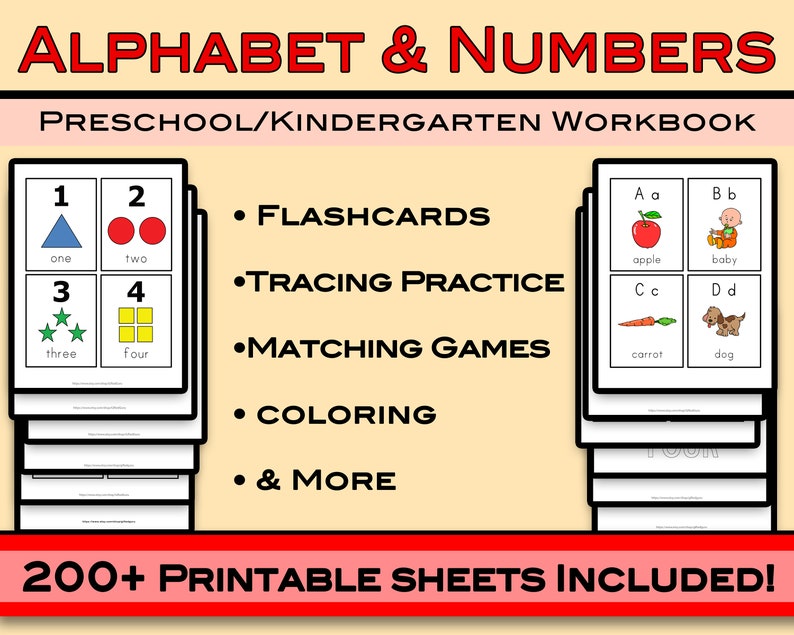 Alphabet and Numbers (200+ Worksheets) · Preschool Worksheets ...
