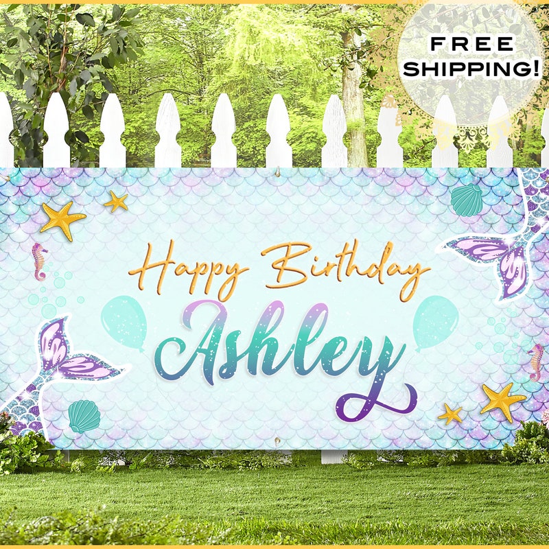 Mermaid Party Backdrop - Etsy