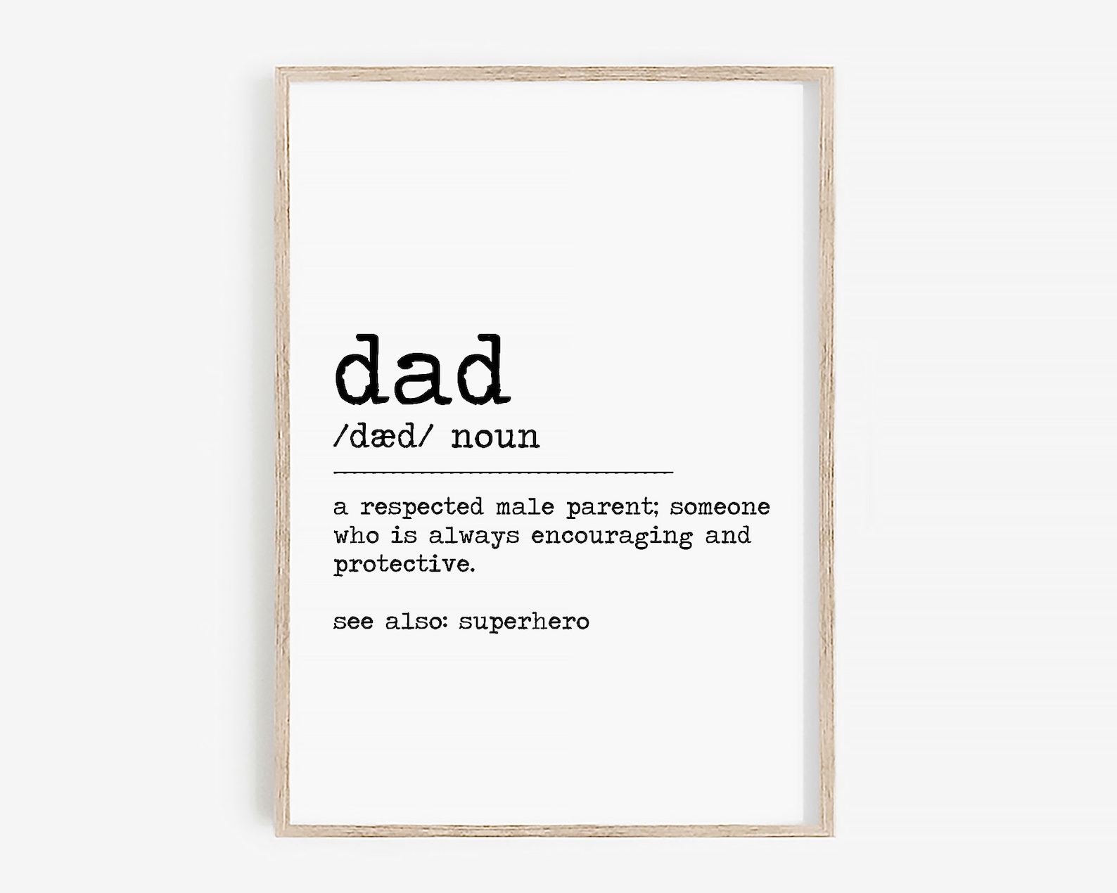 Dad Definition Print Father Definition Dad Gift From - Etsy