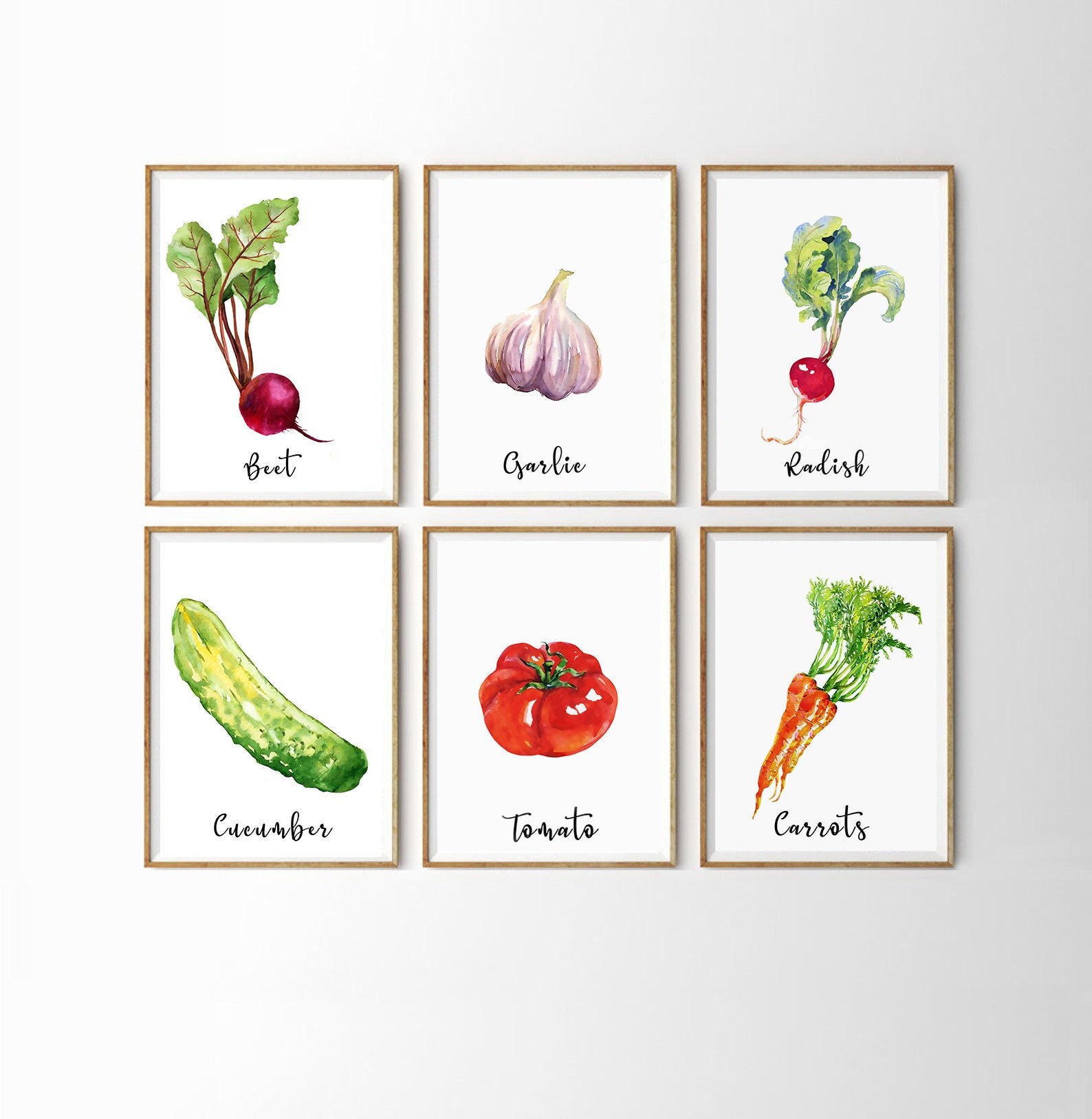 Vegetable Prints Set of 10 Vegetable Printables Kitchen - Etsy