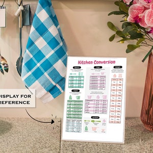 Kitchen Conversion Chart, Kitchen Cheat Sheet, Conversion Sheet ...