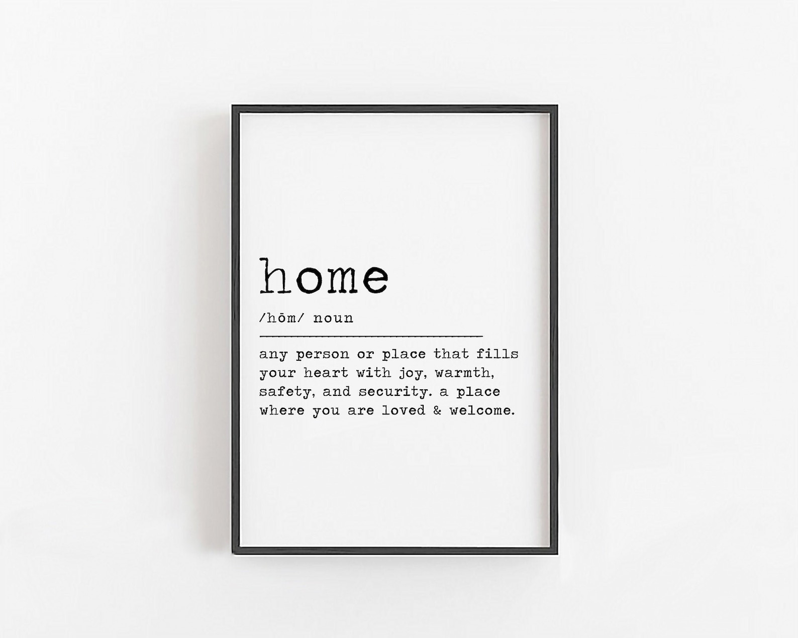 Home Definition Sign Home Definition Wall Art Home Sign - Etsy