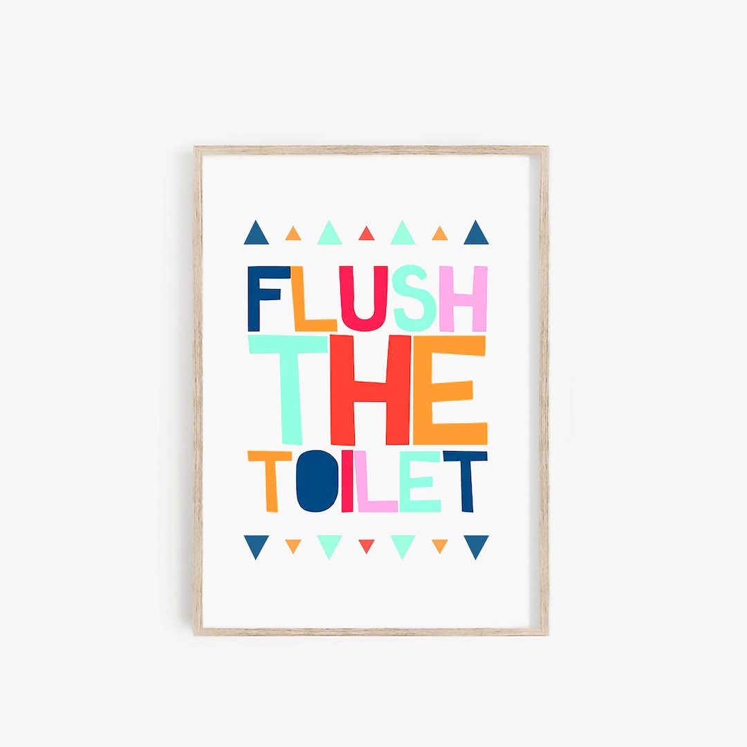Flush the Toilet Bathroom Rules Printable Poster Kids - Etsy