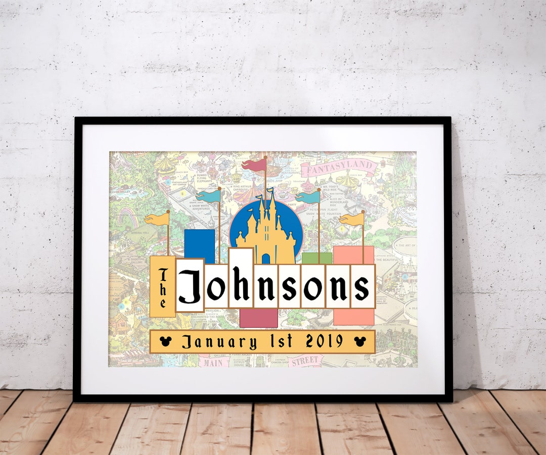 Custom Theme Park Sign Amusement Park Poster Personalized Est Sign ...