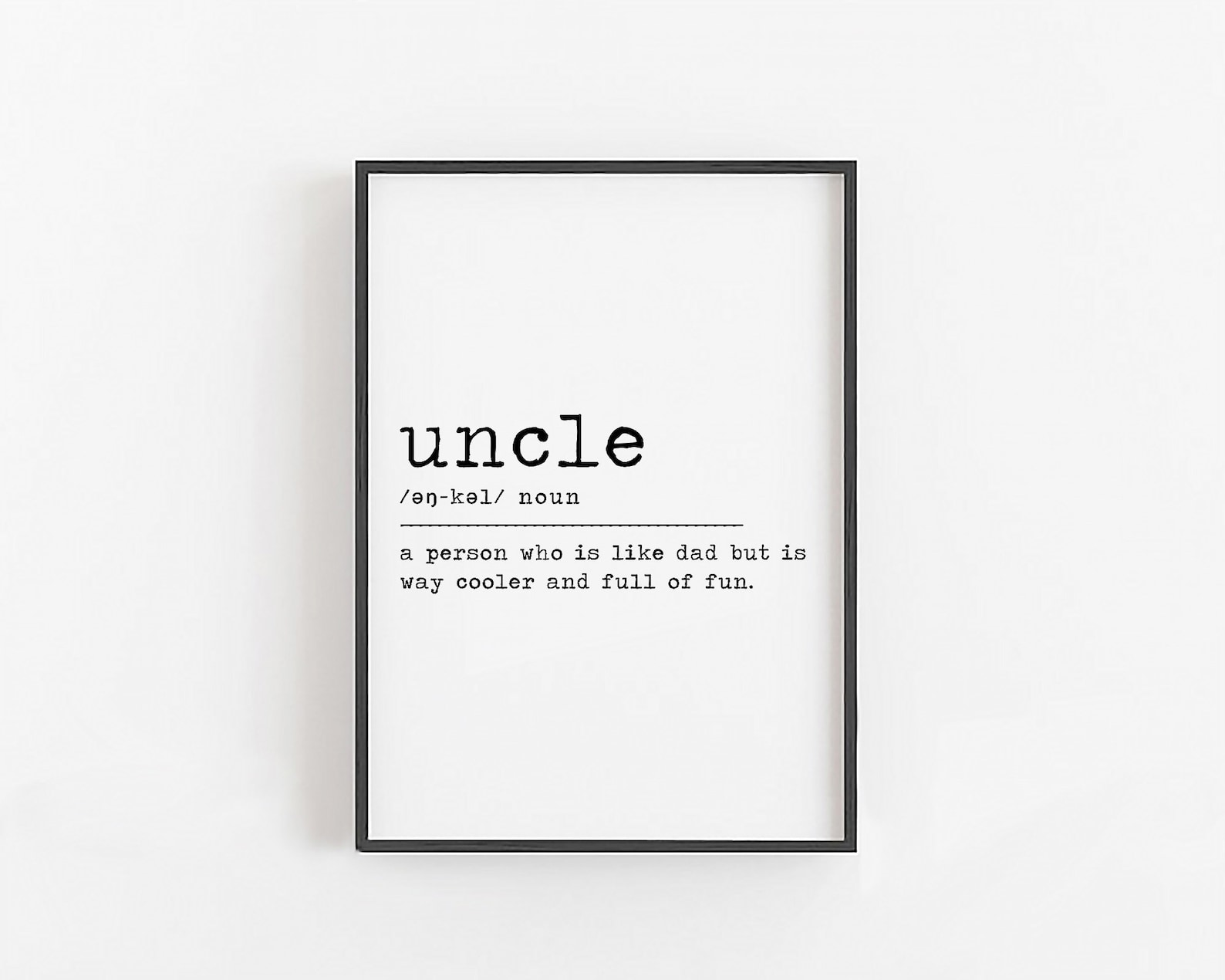 Uncle Definition Print Uncle Gift From Niece Uncle Gift - Etsy