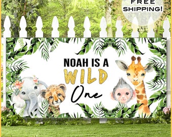 Wild One Birthday Banner Boy Girl Wild One Party Decoration - Etsy