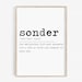 Sonder Definition Sonder Wall Art Sonder Print Inspirational Wall Art ...