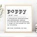 Poppy Definition Print Grandpa Definition Sign, Poppy Gifts, Funny ...