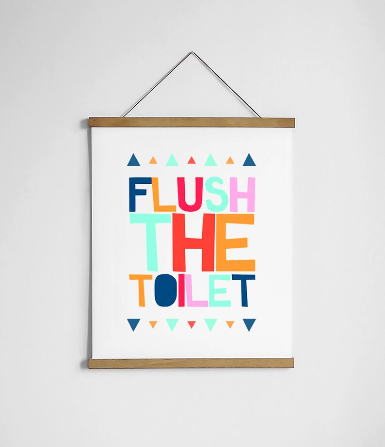 Bathroom Rules Printable Poster Set of 4 • Kids Bathroom Sign Wall ...