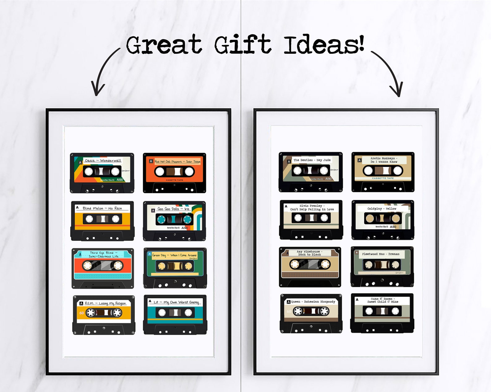 Custom Cassette Print Retro Cassette Poster Personalized - Etsy