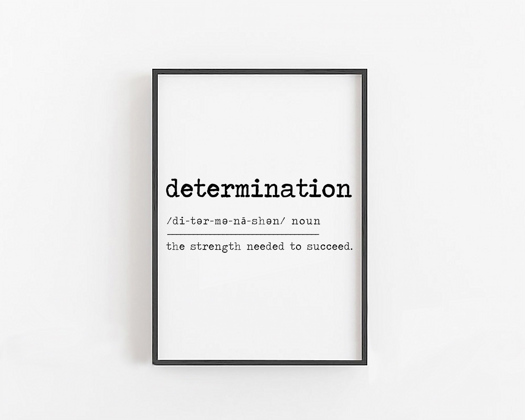 Determination Definition Motivational Wall Decor for Office - Etsy