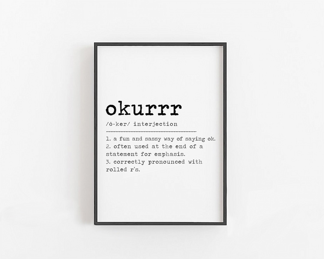 Okurrr Definition Okurr Cardi B Poster Funny Gay Gifts Funny Gifts for ...