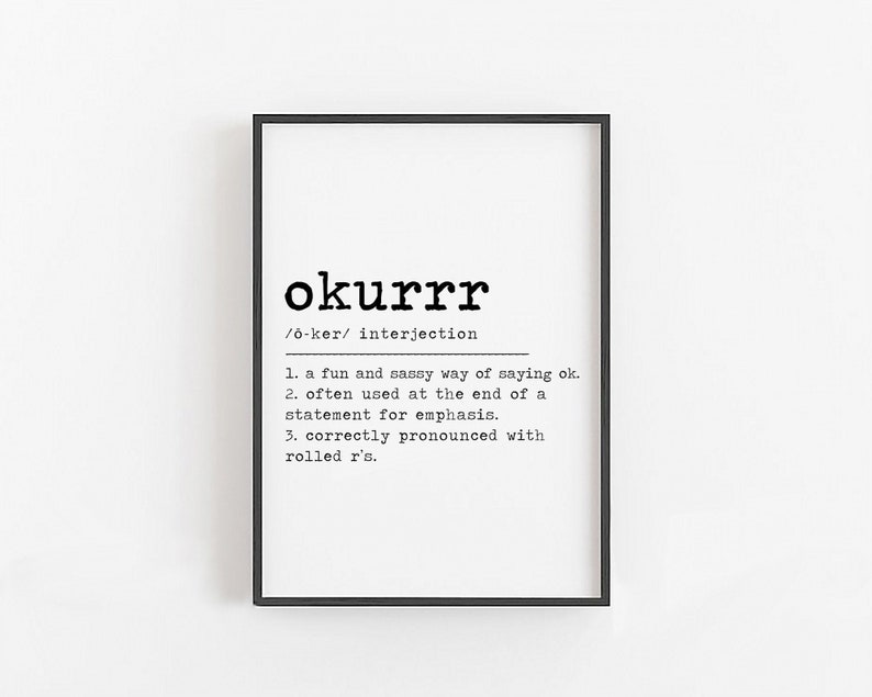Okurrr Definition Okurr Cardi B Poster Funny Gay Gifts - Etsy