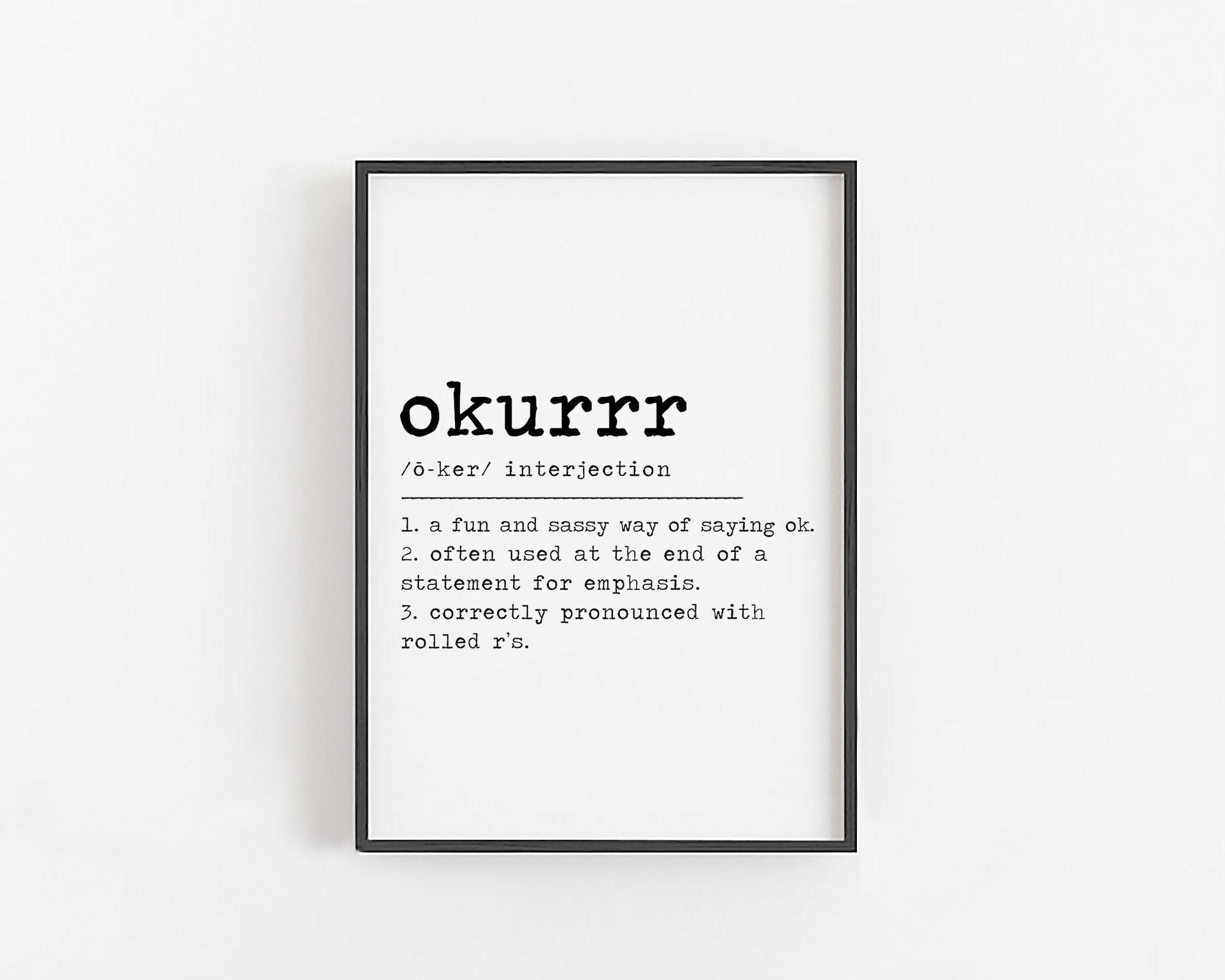 Okurrr Definition Okurr Cardi B Poster Funny Gay Gifts - Etsy