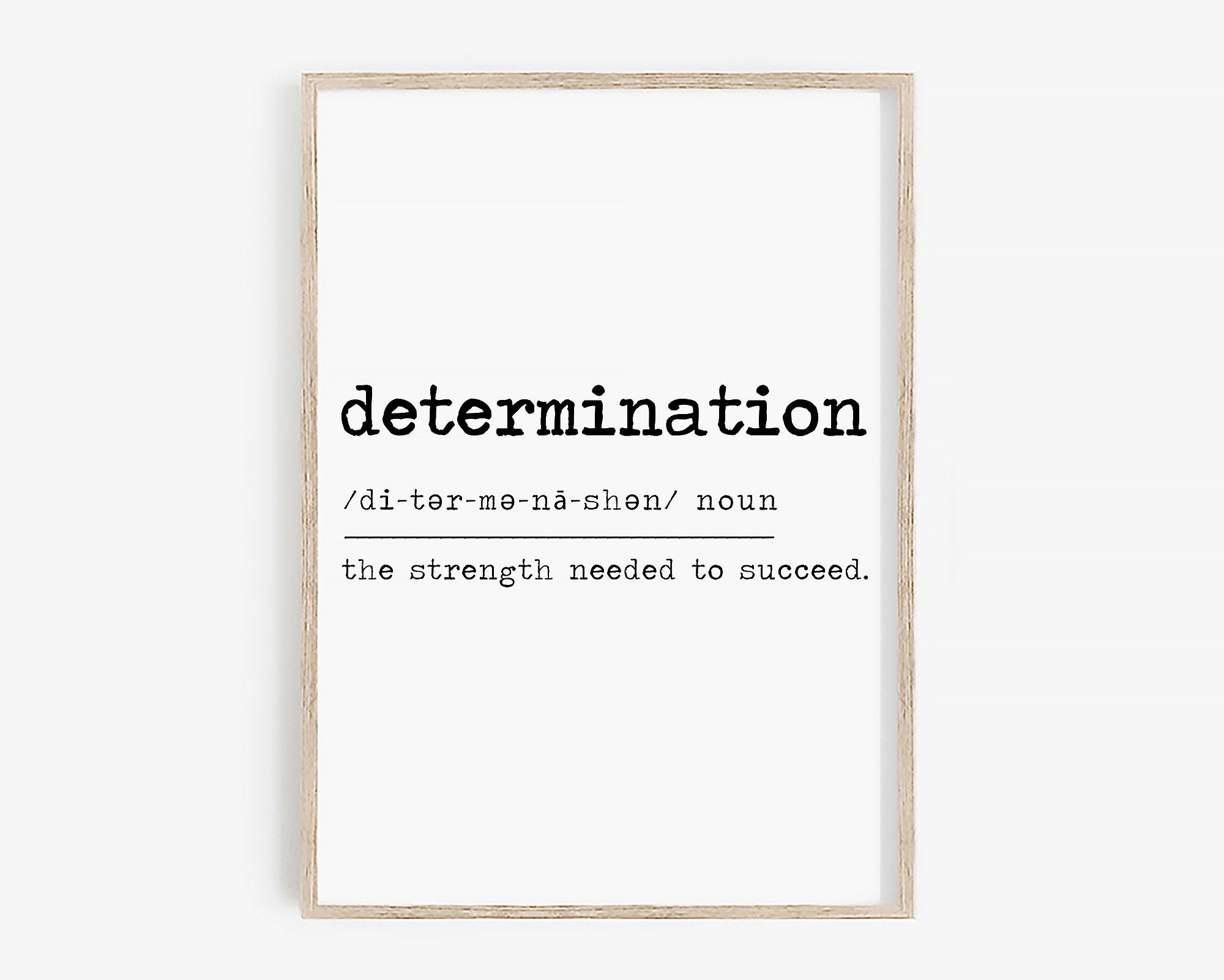 Determination Definition Motivational Wall Decor for Office - Etsy