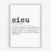 Sisu Definition Sisu Print Sisu Sign Sisu Gifts Sisu - Etsy