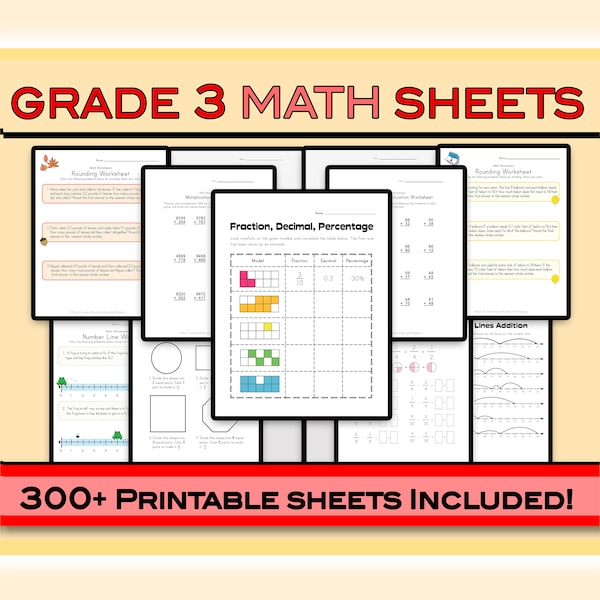 Third Grade Summer Worksheets - Etsy