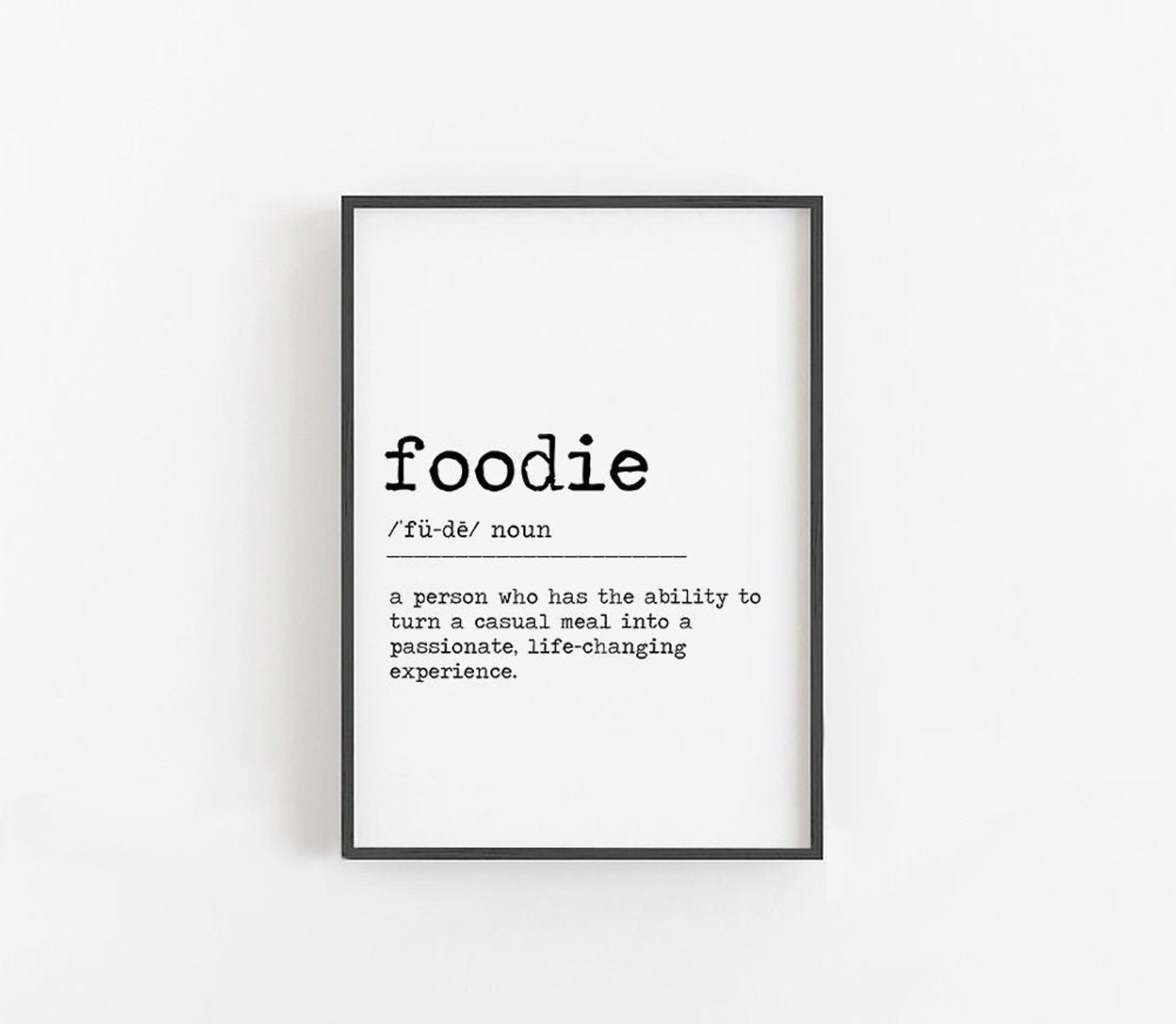 Foodie Definition Funny Kitchen Sign Printable Wall Art - Etsy